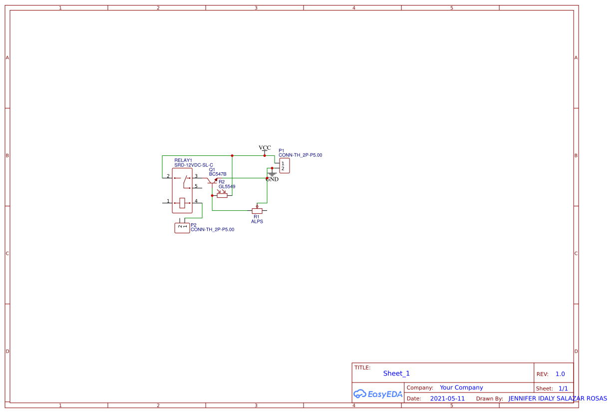 Práctica #1 Encender Foco 120 VAC - EasyEDA open source hardware lab
