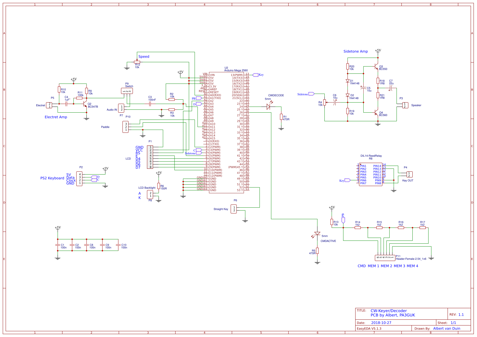 Morse keyer copy - OSHWLab