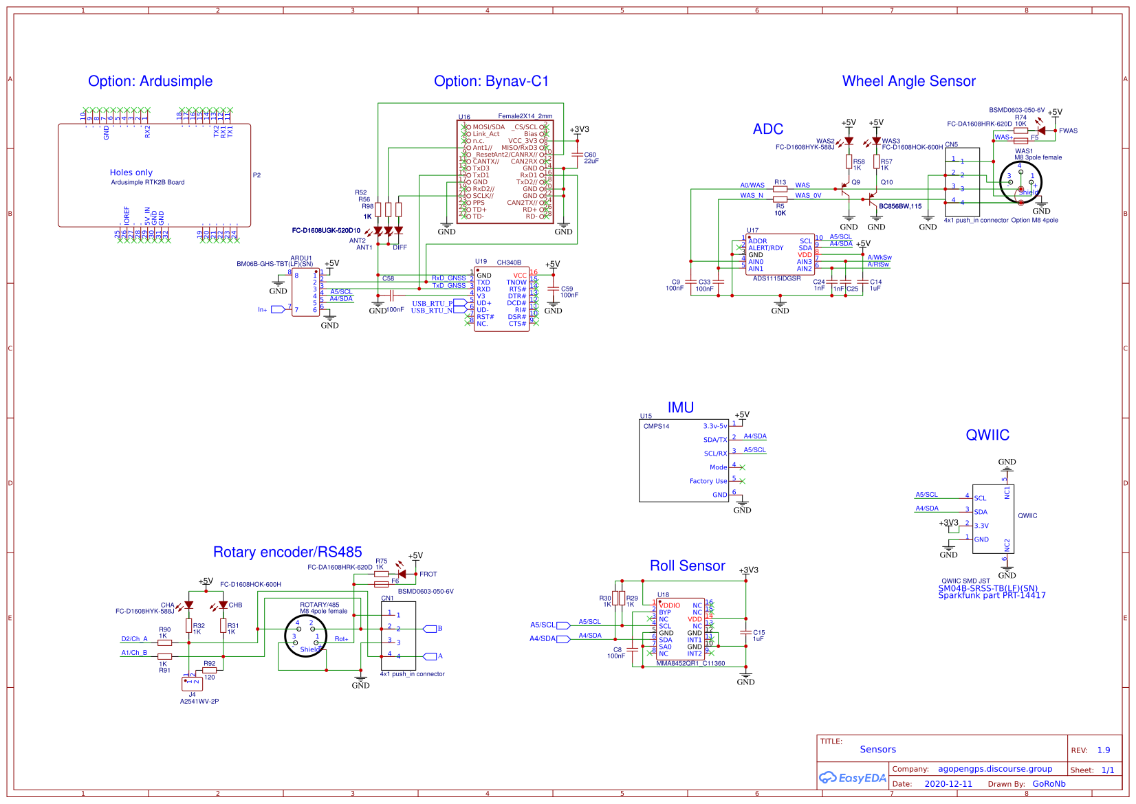 Central Unit for AgOpenGPS / Zentralbaugruppe AgOpenGPS - EasyEDA open ...