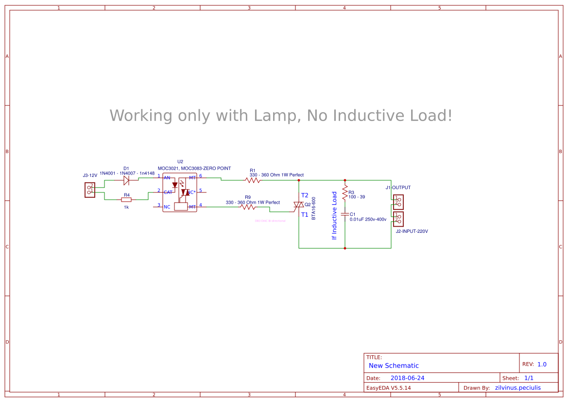 Triac relay 220v - EasyEDA open source hardware lab
