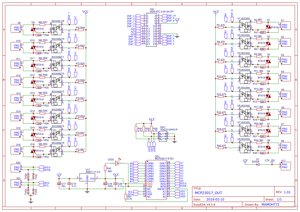 i2c_16OUT - EasyEDA open source hardware lab