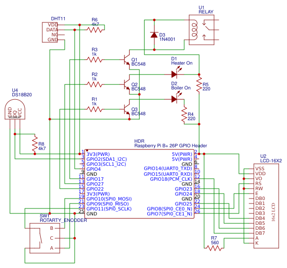Rpi Thermostat - EasyEDA open source hardware lab
