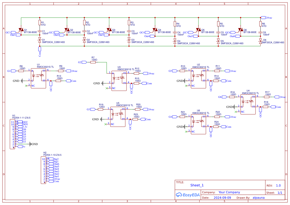 6 Triac Controller - OSHWLab