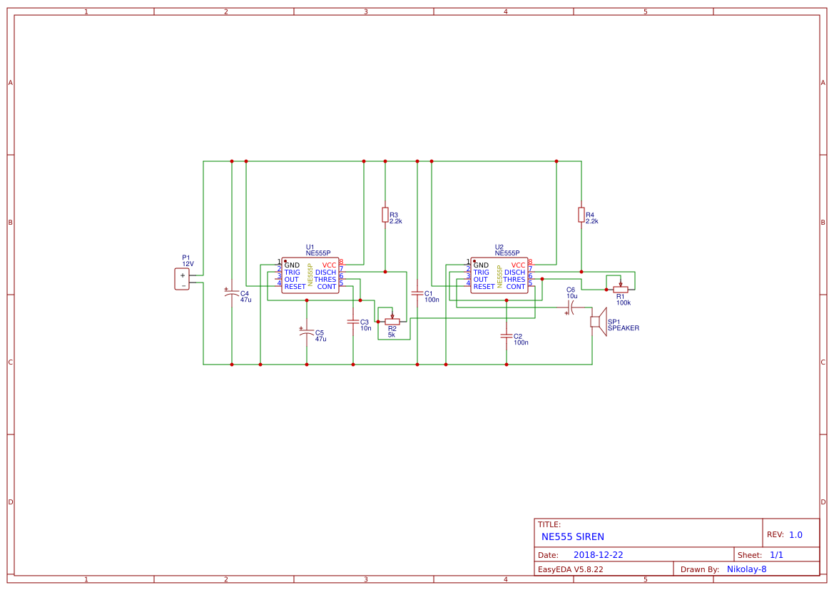 NE555 SIREN - OSHWLab