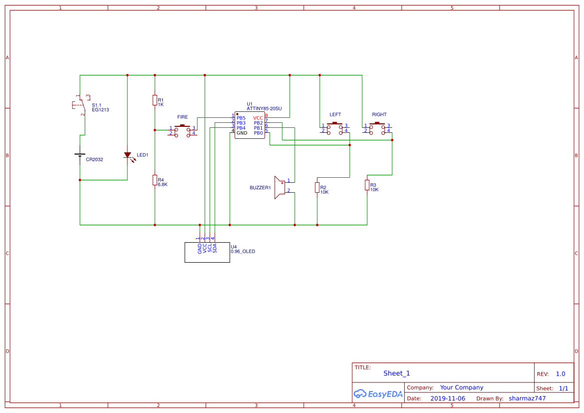 ATTINY GAME - OSHWLab