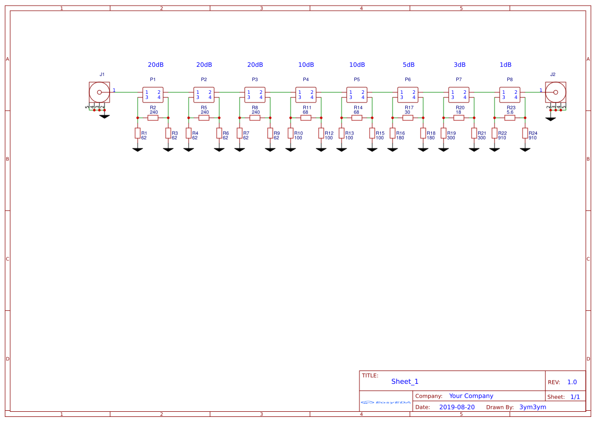 AF7KR Step Attenuator - EasyEDA open source hardware lab