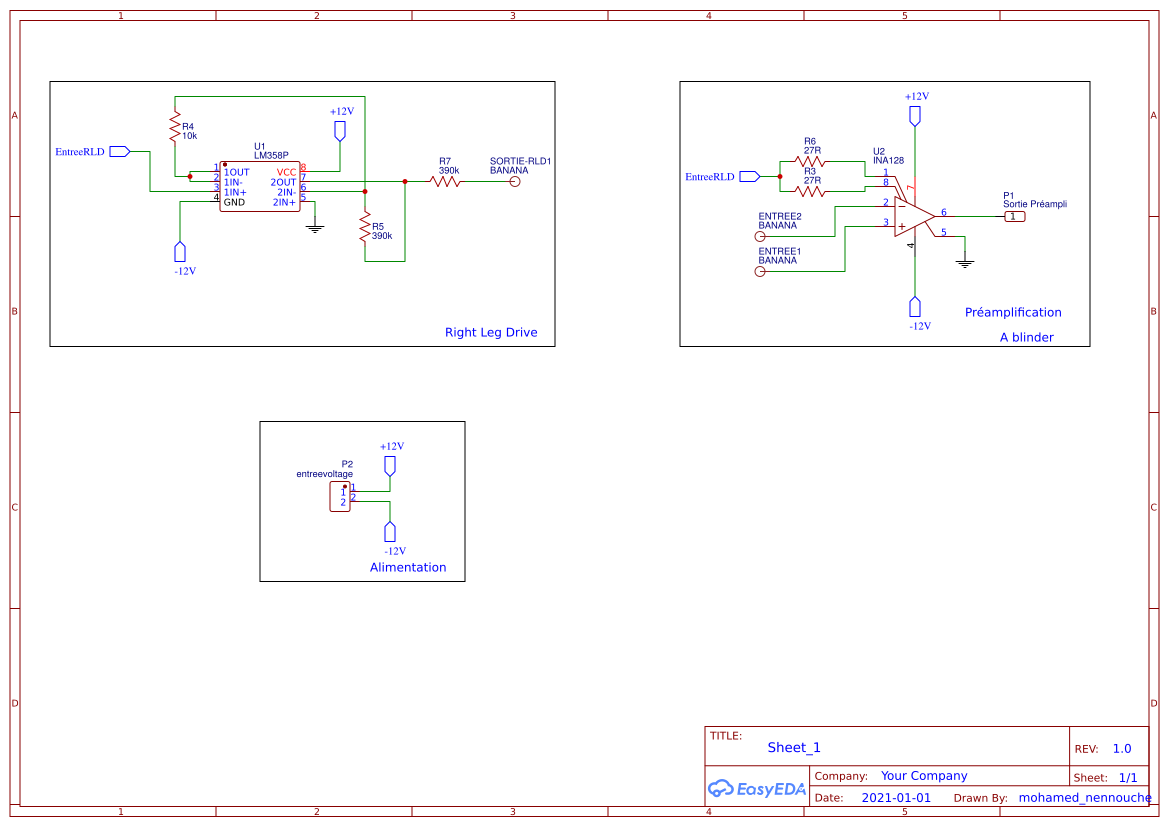 préampli_ECG - Platform for creating and sharing projects - OSHWLab