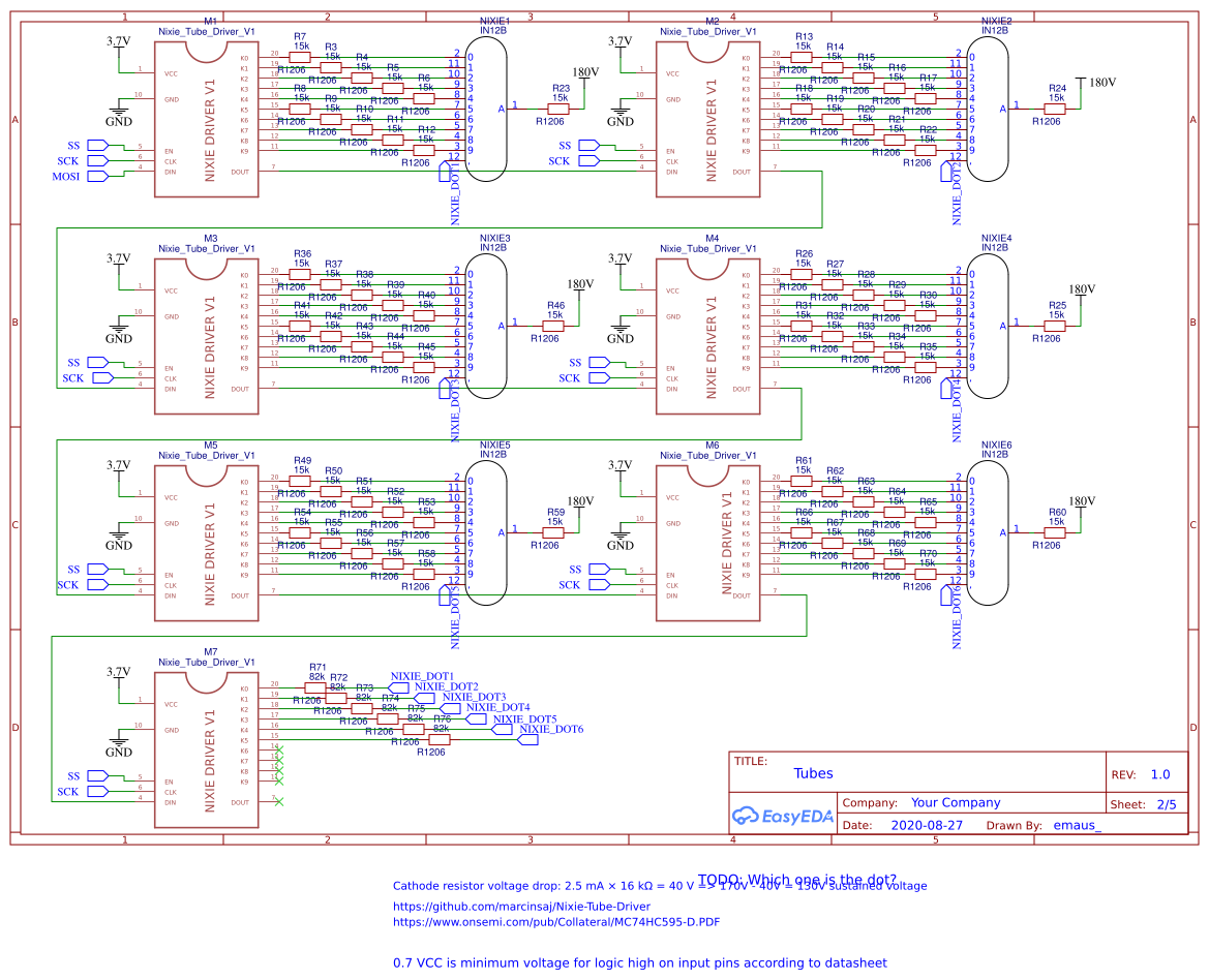 SMS Nixie Clock - OSHWLab