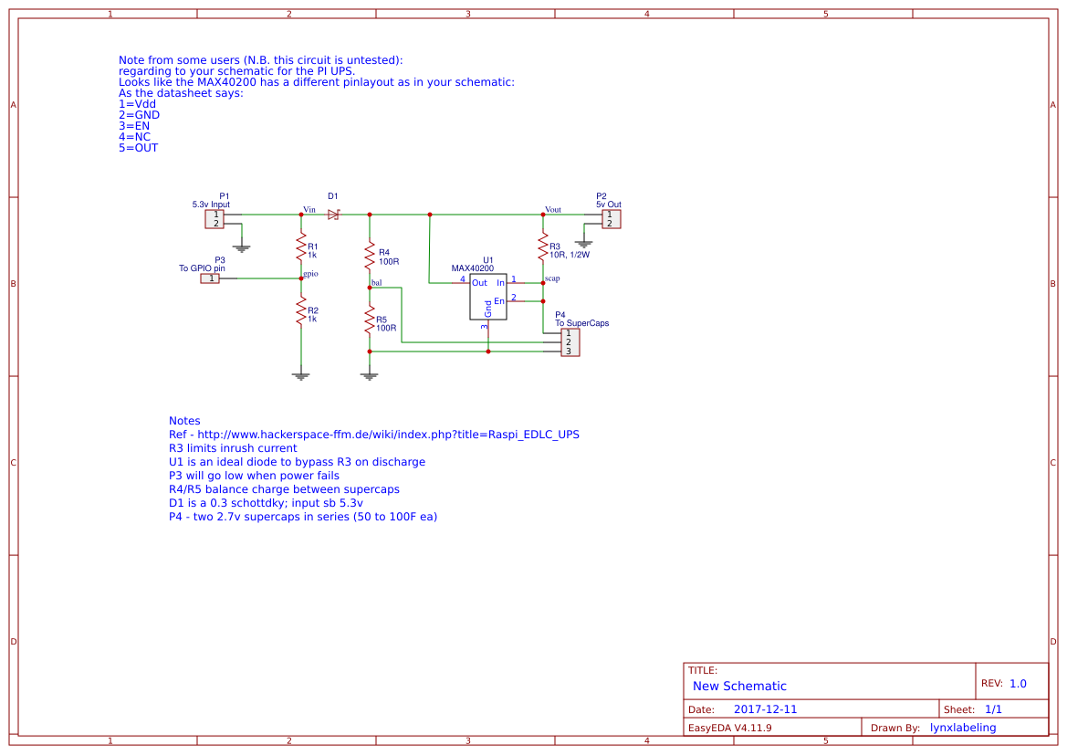Raspberry Pi SuperCap UPS - OSHWLab