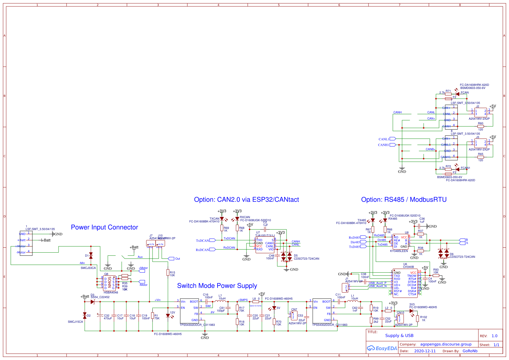 AgOpenGPS extended V1.0 - EasyEDA open source hardware lab