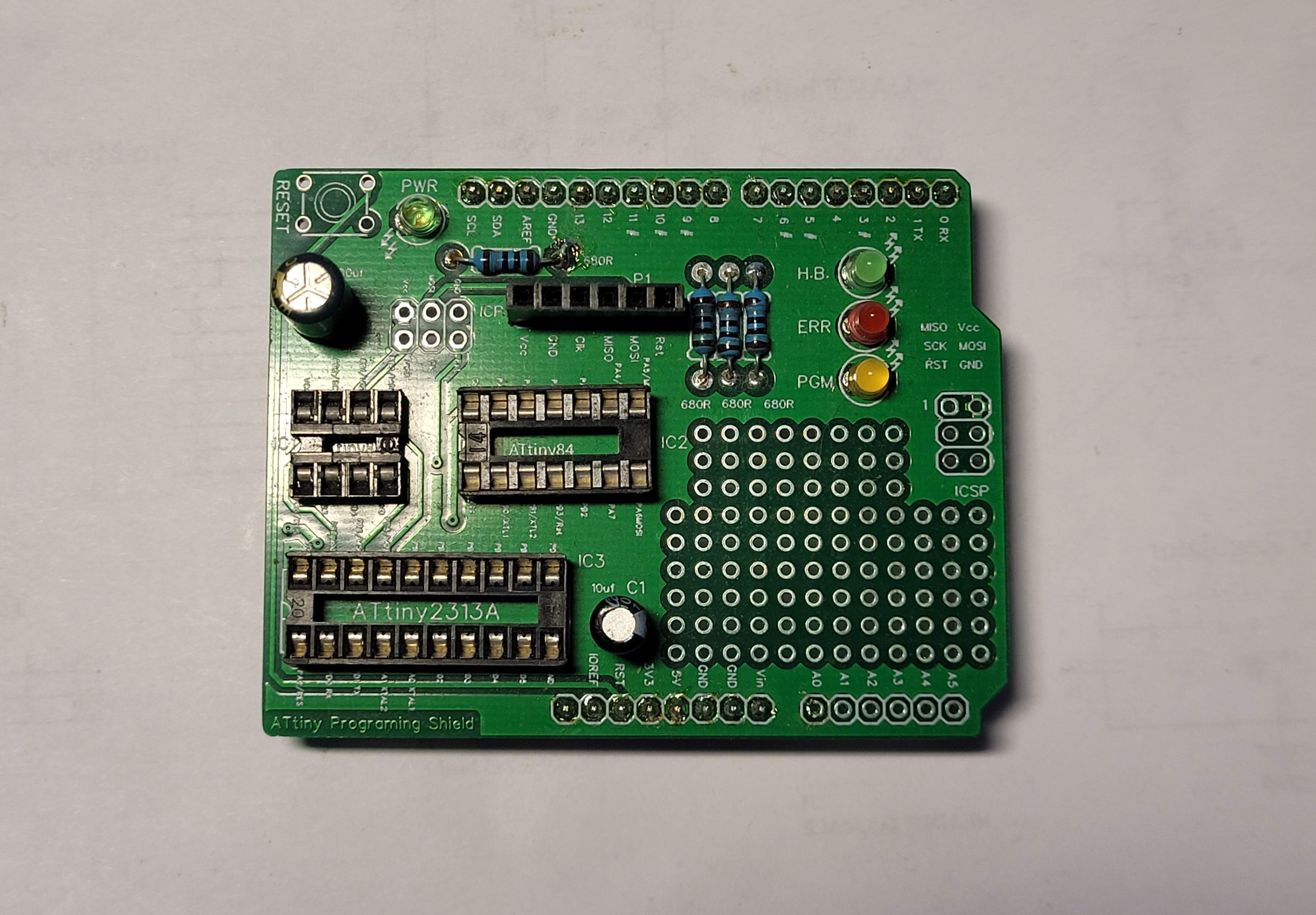 UNO ATtiny 84 85 Programmer Shield EasyEDA Open Source Hardware Lab