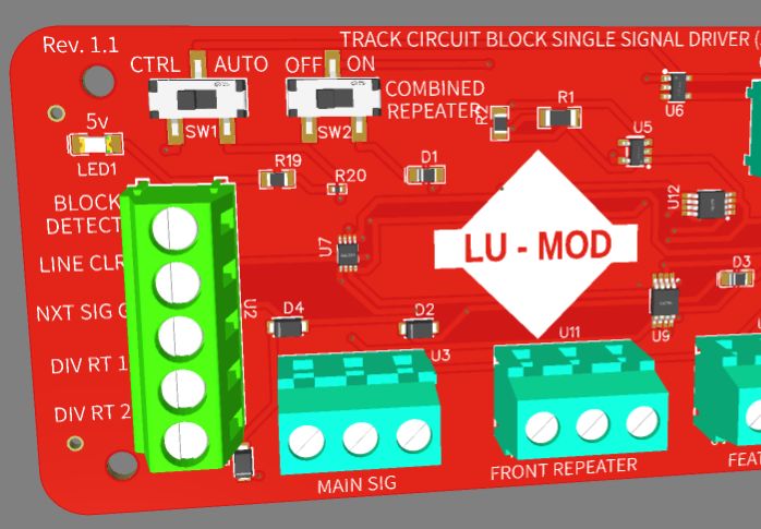 LU-MOD track circuit block single signal driver 5v - Platform for creating and sharing projects ...