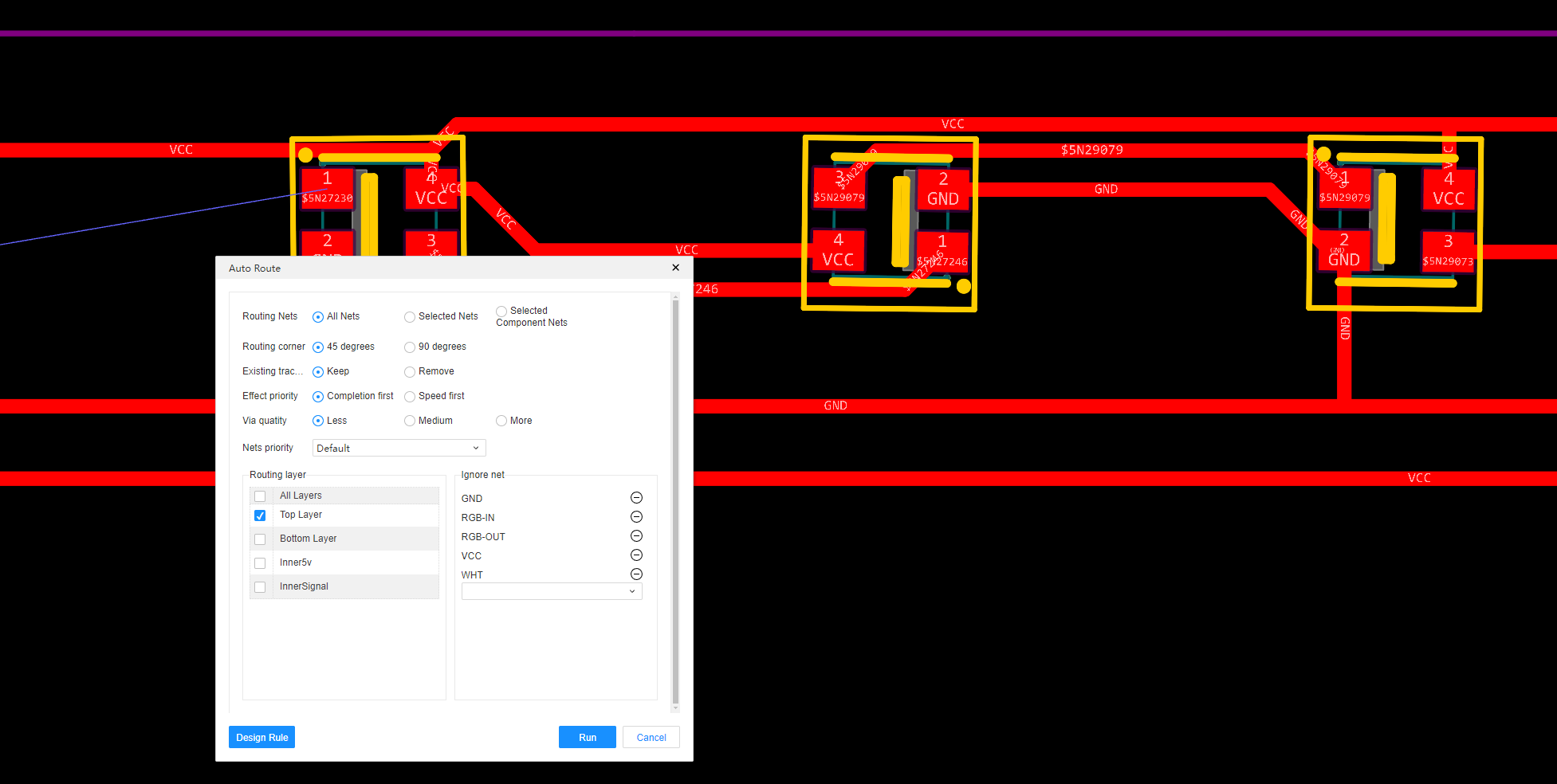 Auto Router is not usable - EasyEDA open source hardware lab