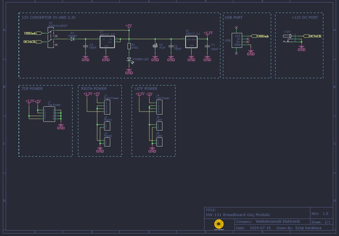 HW-131 Breadboard Güç Modülü - OSHWLab