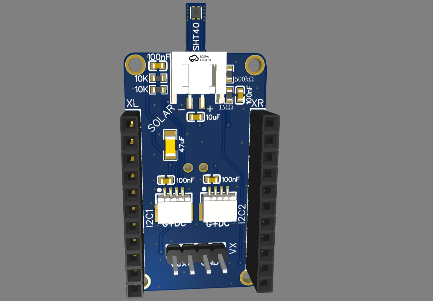 CubeCell I2C-Adapter with SHT40-45 - Platform for creating and sharing projects - OSHWLab
