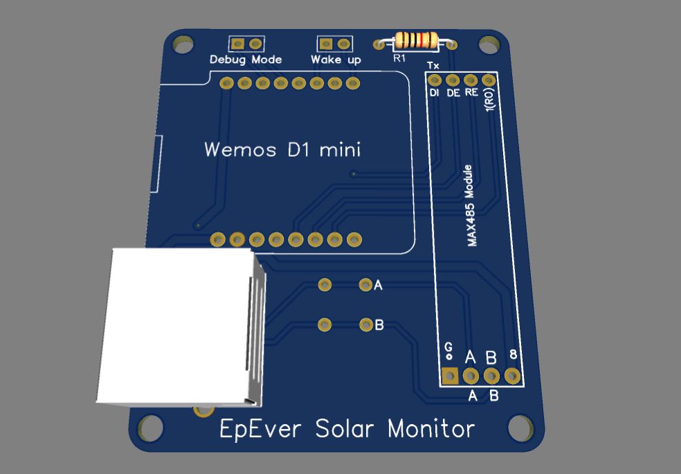 EpEver Solar Monitor - EasyEDA open source hardware lab