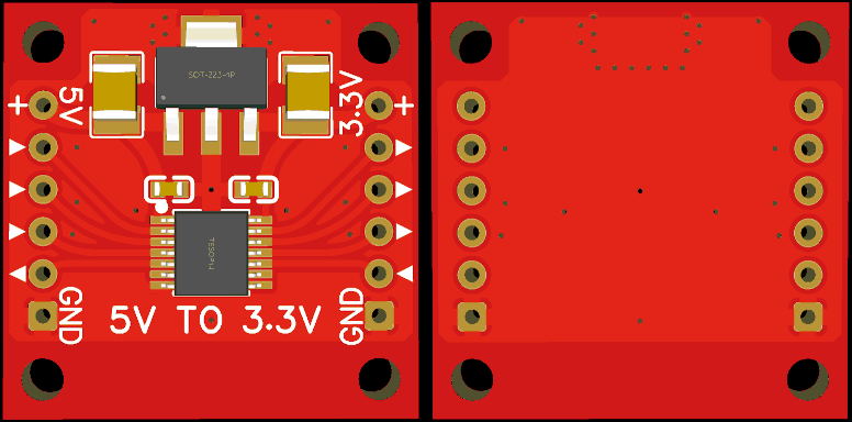 5V MCU to 3.3V SPI adapter - Platform for creating and sharing projects - OSHWLab