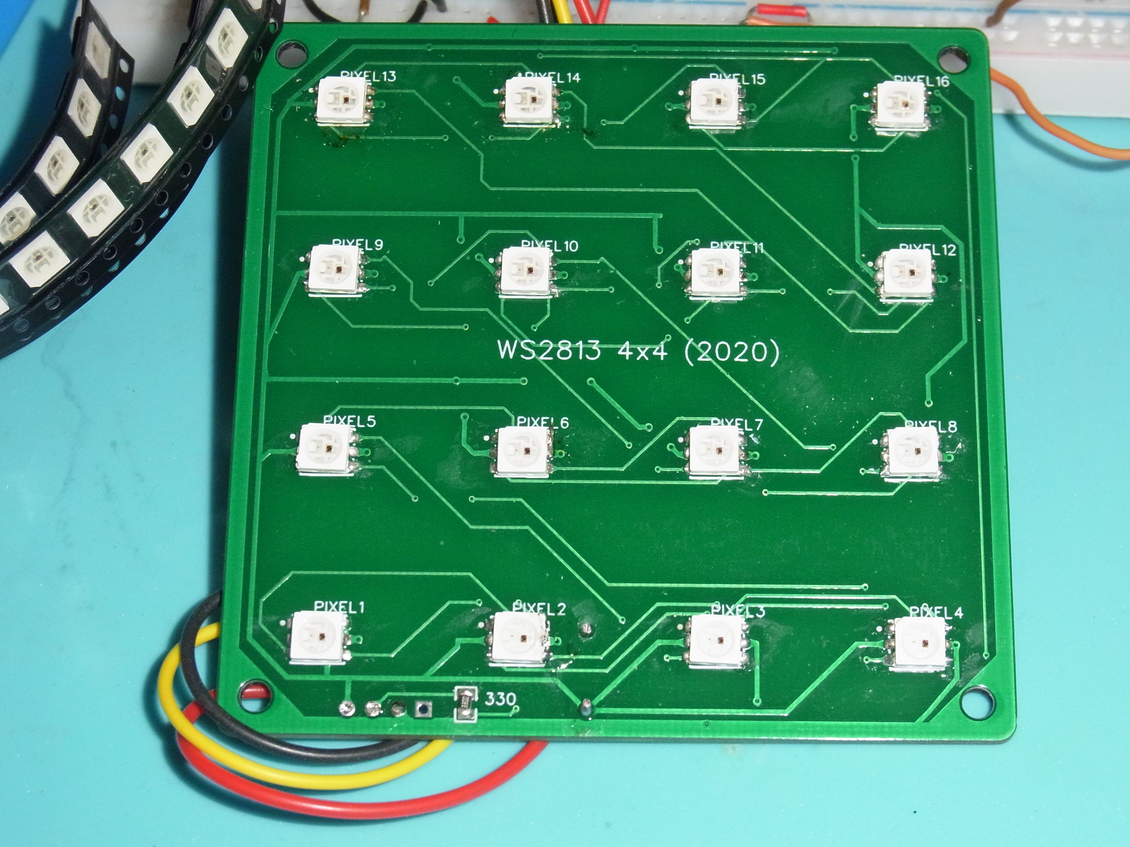 WS2813 4x4 PCB & shifter hack - EasyEDA open source hardware lab