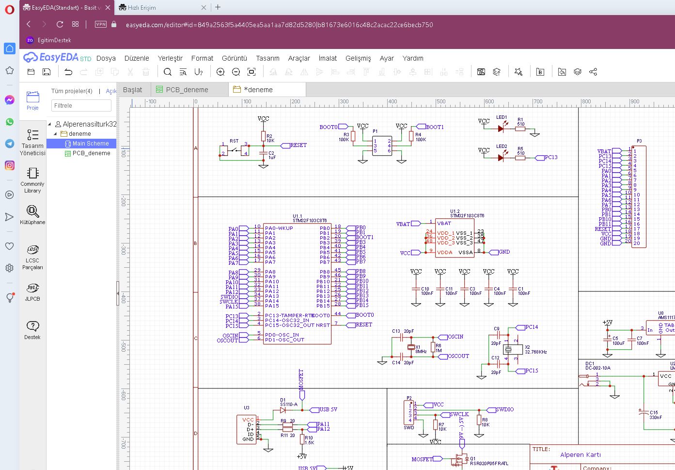 deneme - Platform for creating and sharing projects - OSHWLab