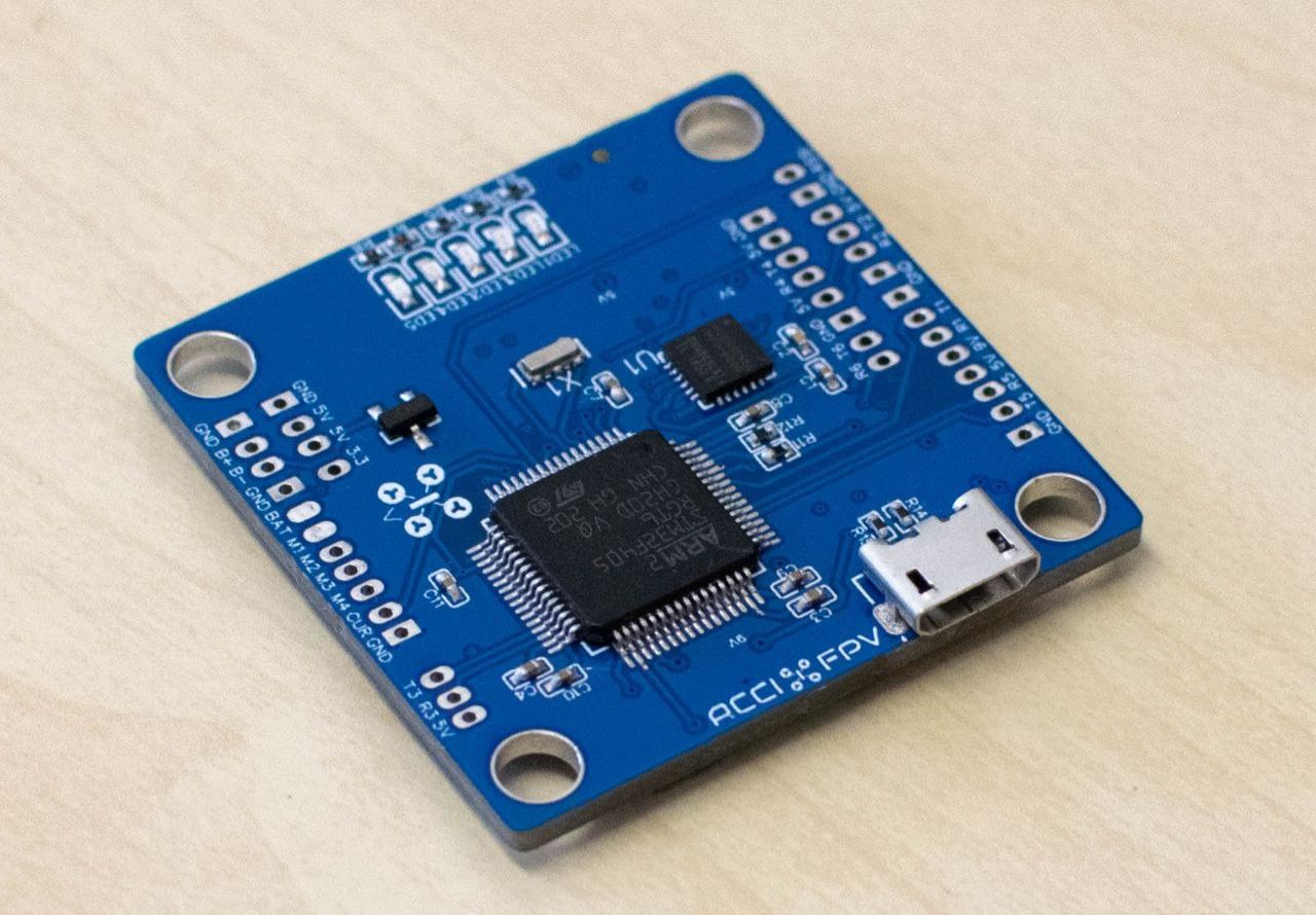 Acci FPV Flight Controller - Betaflight STM32F405 / AT32F435 - EasyEDA open source hardware lab