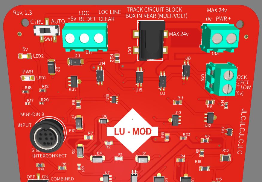 LU-MOD track circuit block box in rear multivolt - EasyEDA open source hardware lab