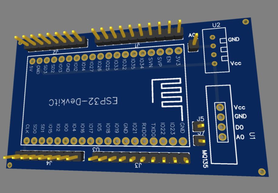Desain PCB Monitoring Lab Fisika - Platform for creating and sharing projects - OSHWLab
