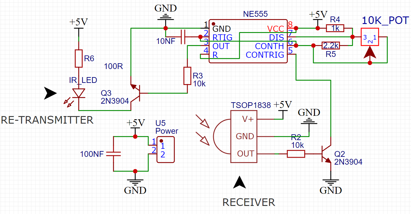 IR Remote Extender and Repeater using 555 - Platform for creating and sharing projects - OSHWLab