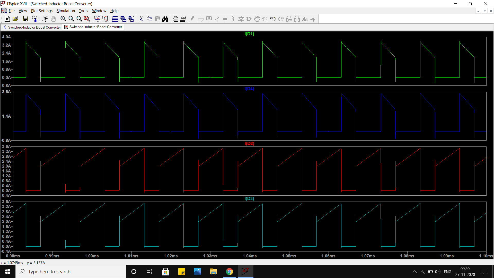 Switched-Inductor Boost Converter (LTspice Simulation) - EasyEDA open ...