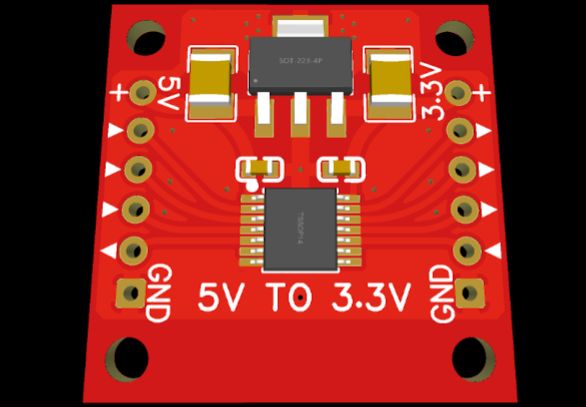 5V MCU to 3.3V SPI adapter - Platform for creating and sharing projects - OSHWLab